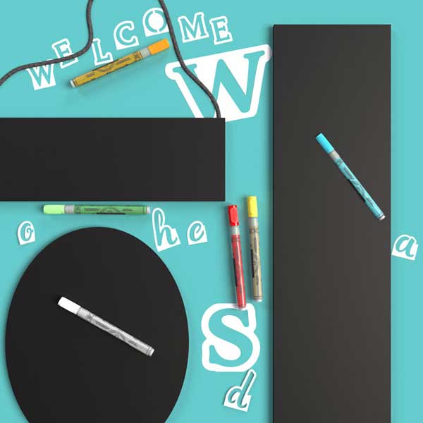 DIY Welcome Sign Craft Kits: Chalkboards, 🧲 Stencils & Pens