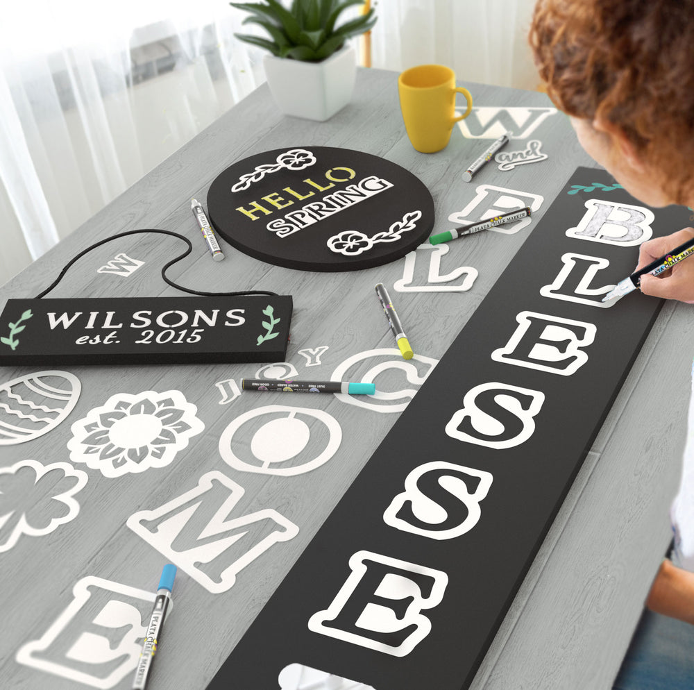 Magnetic Chalkboard Stencils- Place & Trace Your Way to Amazing ...